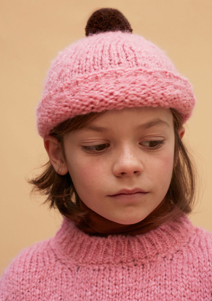 Pink wool hat – weekend house kids.