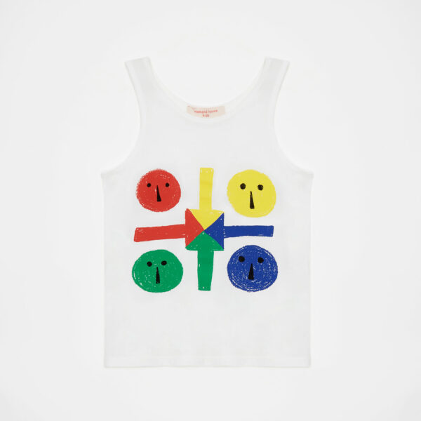 Parchis tank t-shirt (white) – weekend house kids.